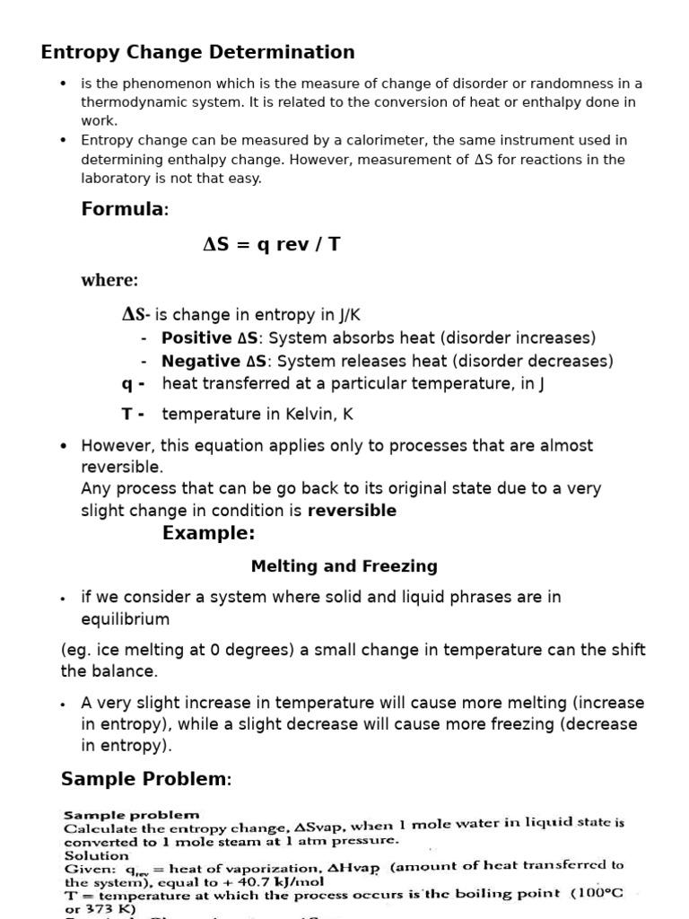 Entropy-Change-Determination | PDF