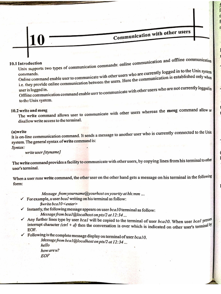 Comm Unix | PDF