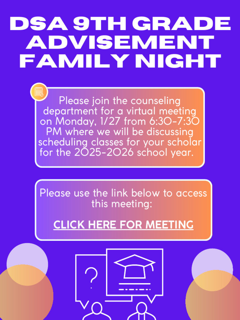 DSA 9th Fam Advisement Flyer | PDF