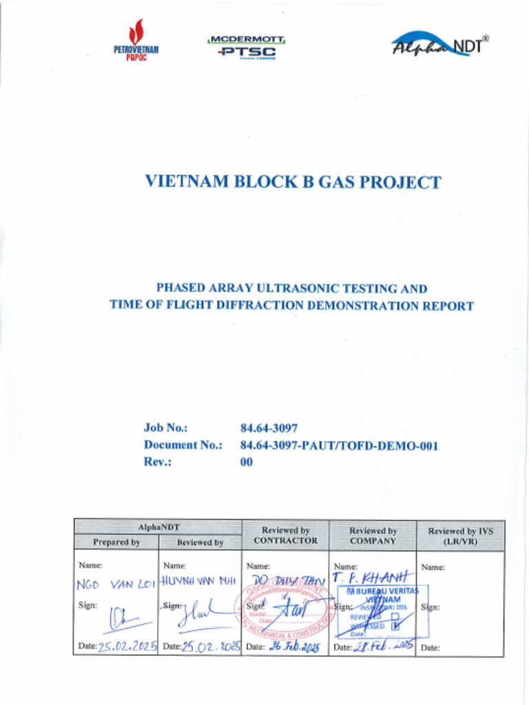 PAUT&TOFD Demonstration and Qualification Report For Riser CPP Jacket ...
