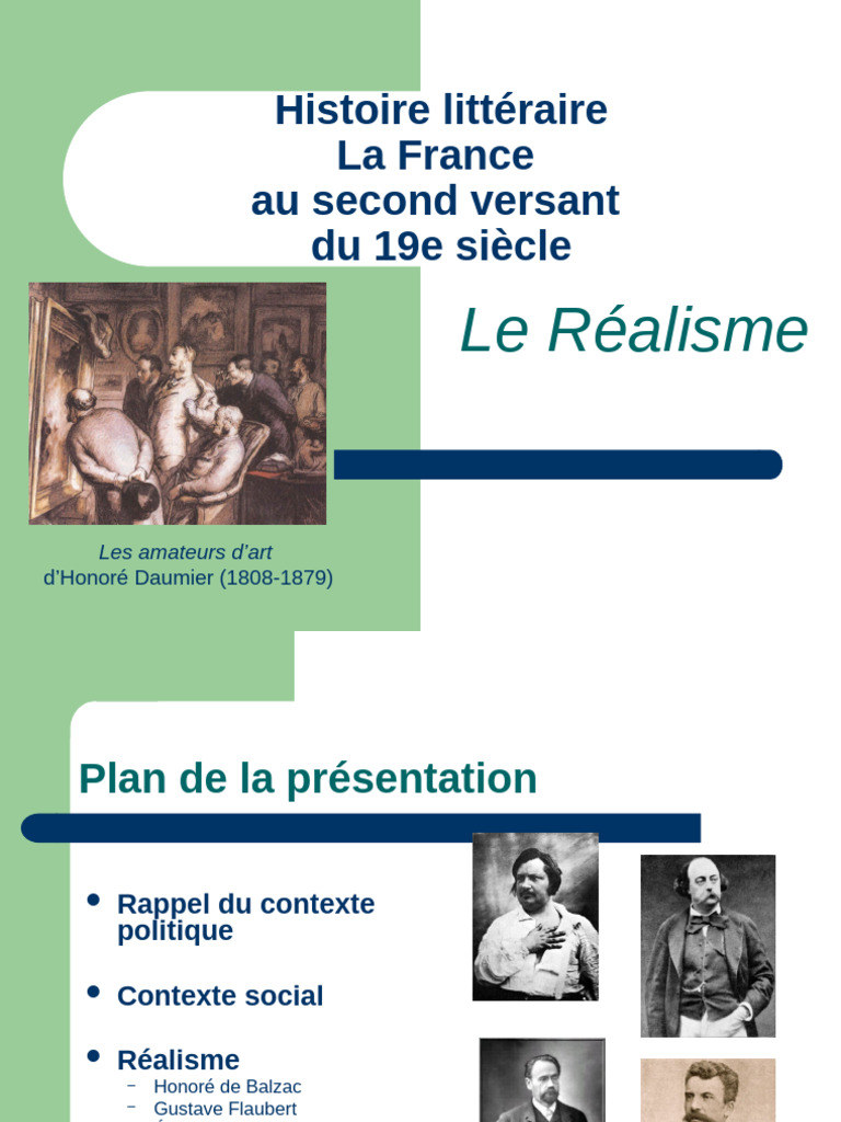 Contexte Realisme H25 | PDF | Réalisme (littérature)