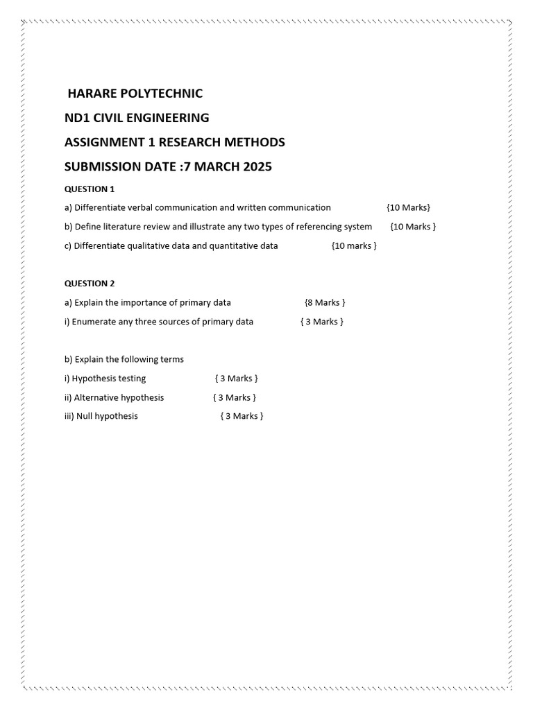 ASS1 RESEARCH CIVIL | PDF