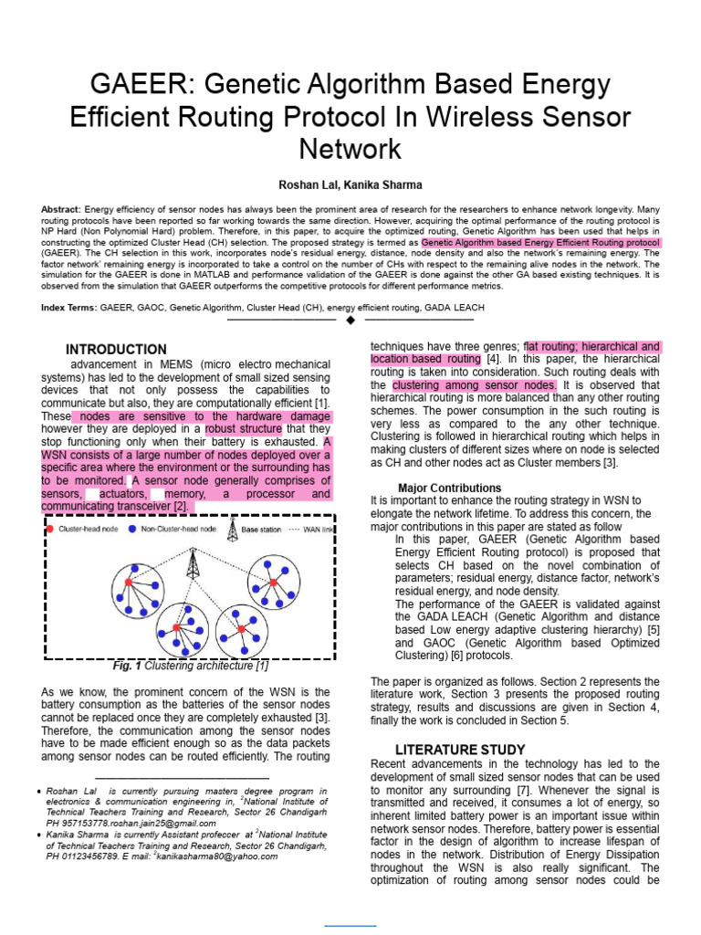 Gaeer Genetic Algorithm Based Energy Efficient Routing Protocol In 0408