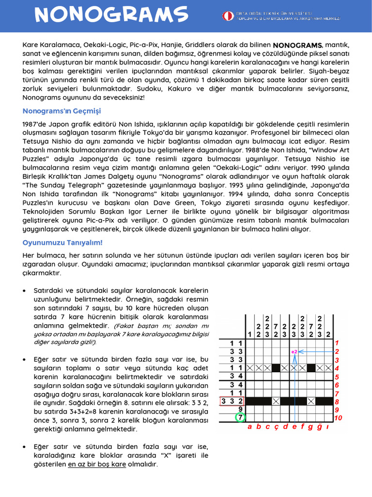 02_Nonograms_Oyunu_Tanitim_Belgesi | PDF