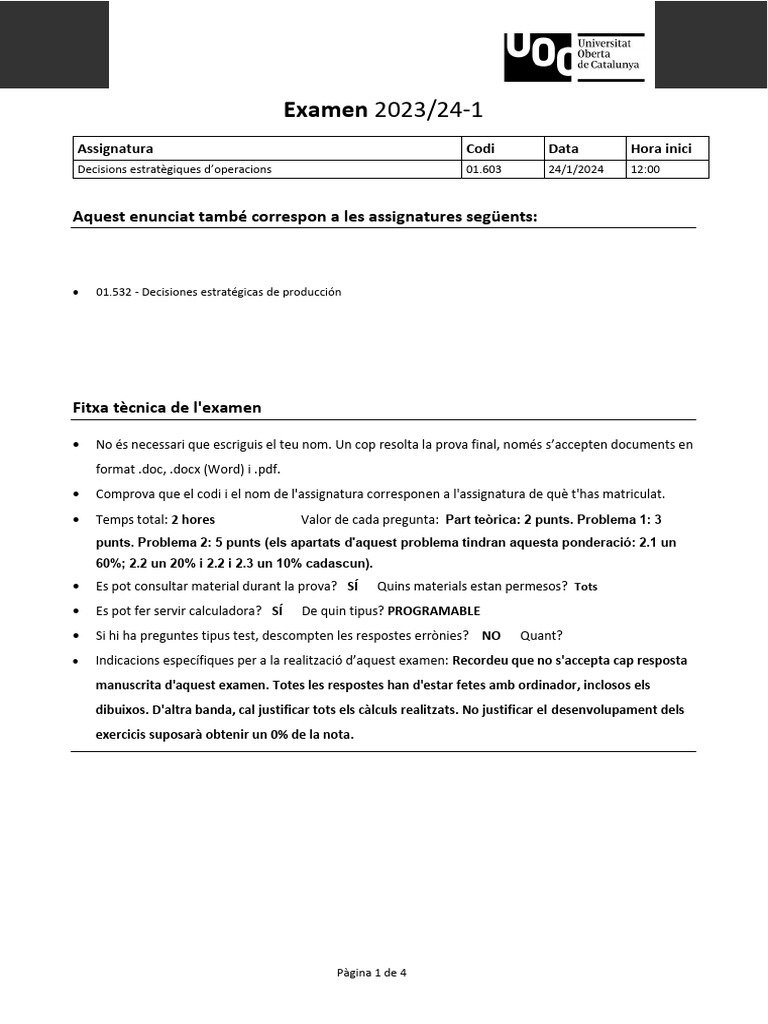 Exemple 3 Examen final resol Examen 1 | PDF