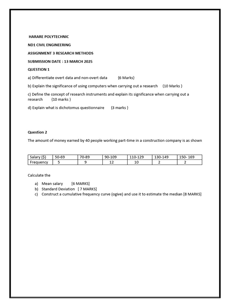 Ass 3 Civil Eng Research | PDF