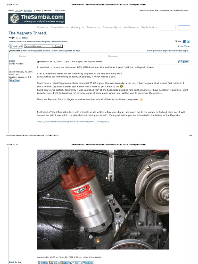 Performance - Engines - Transmissions - View Topic - The Magneto Thread ...
