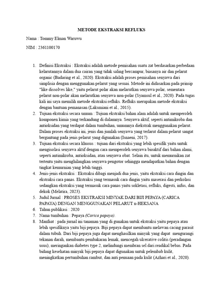 Metode Refluks | PDF