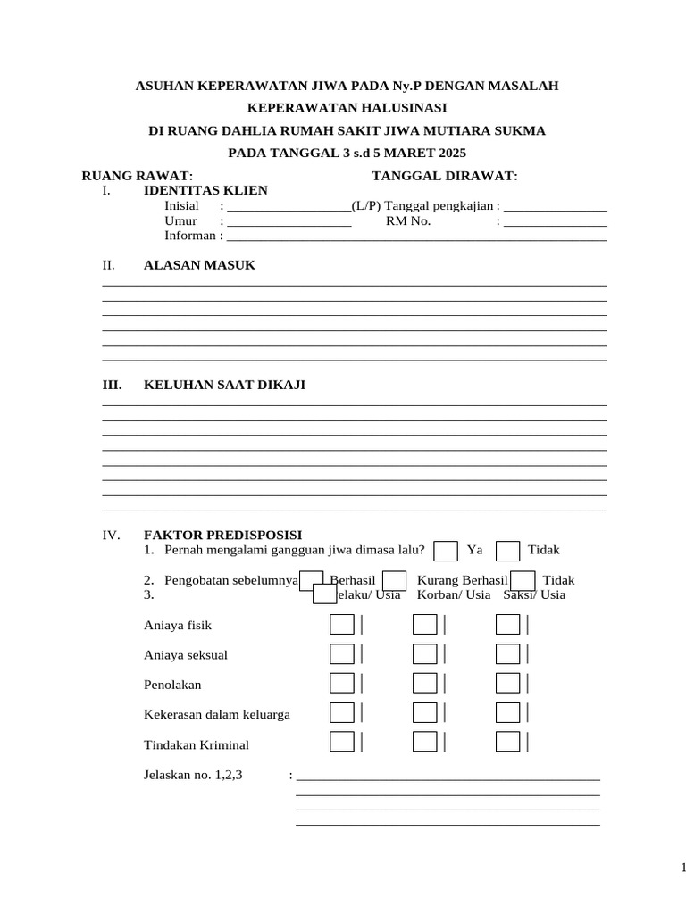 FORMAT PENGKAJIAN KEP JIWA salinan | PDF