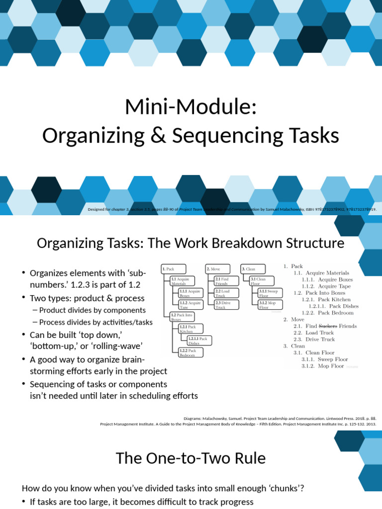Mini Module 14 - Organizing and Sequencing Tasks | PDF | Project Management