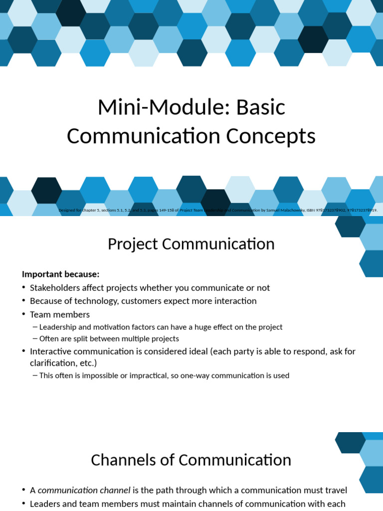 Mini Module 22 - Basic Communication Concepts | PDF | Communication ...