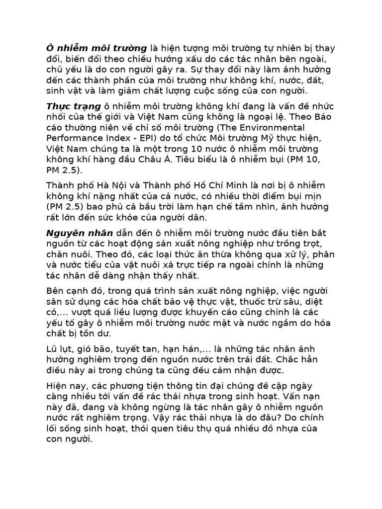 ô nhiễm mt1 | PDF