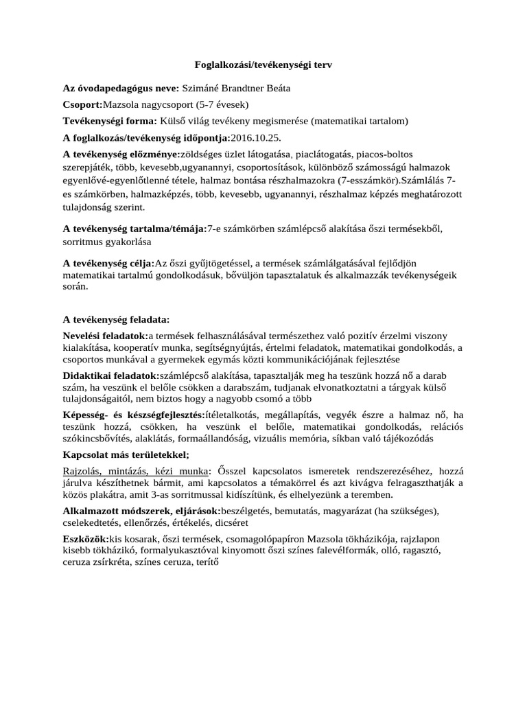 Foglalkozási matek | PDF