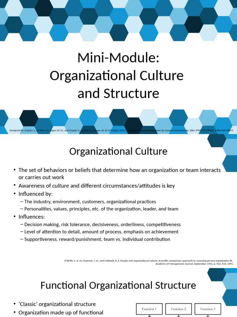 Mini Module 7 - Organizational Culture and Structure | PDF ...