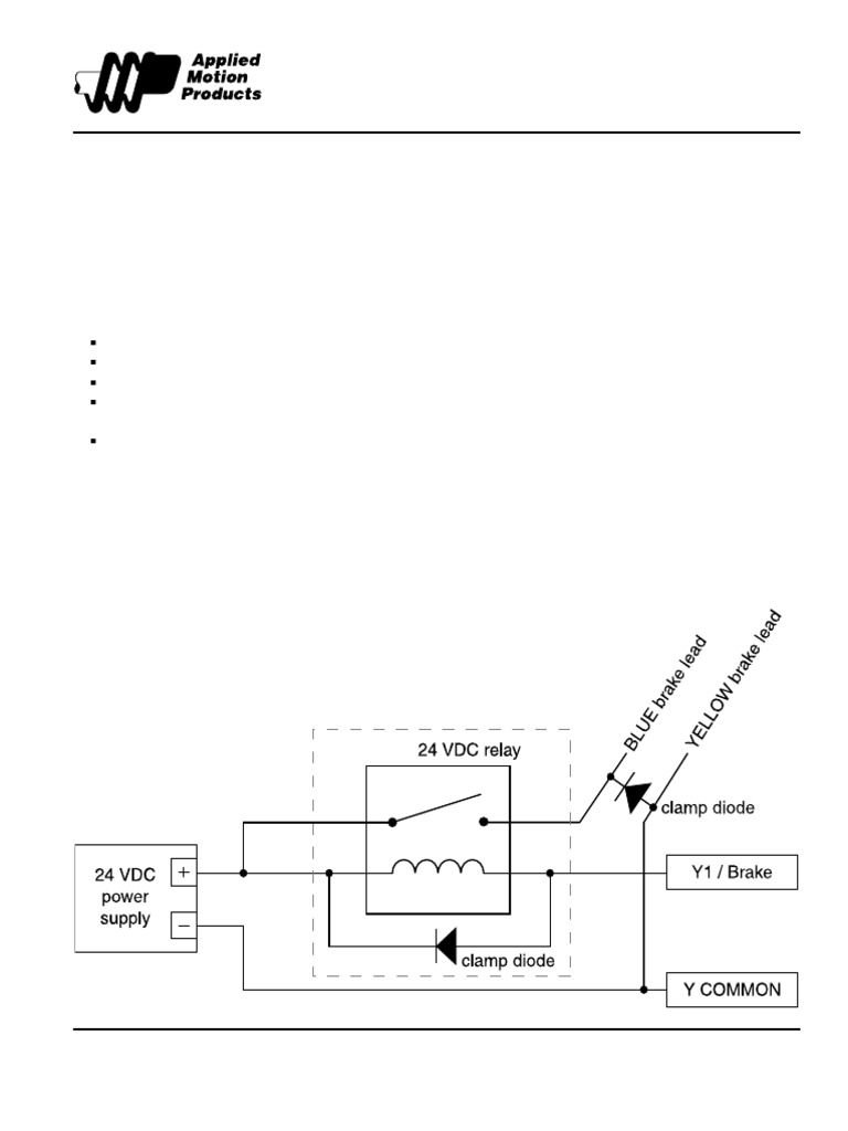 APPN0017_Wiring-integral-holding-brakes | PDF | Servomechanism | Relay