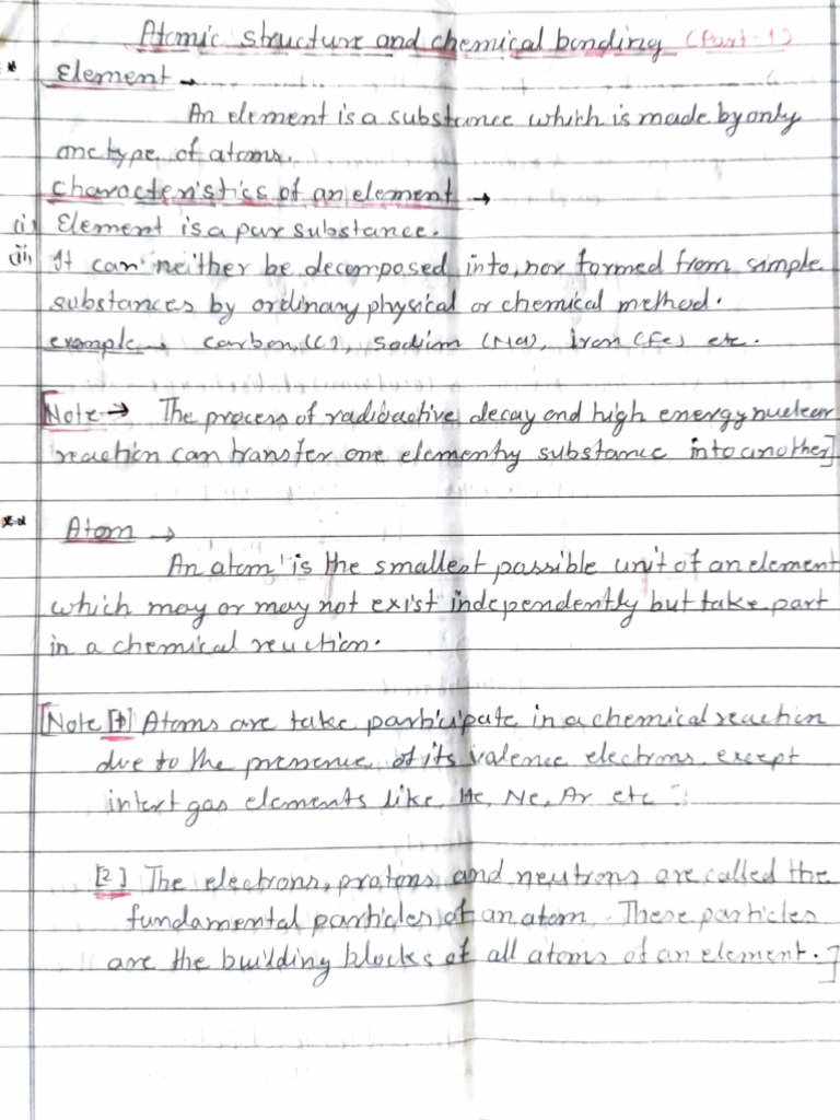 Atomic Structure Part-1 STD-9 | PDF | Atomic Physics | Physical Chemistry