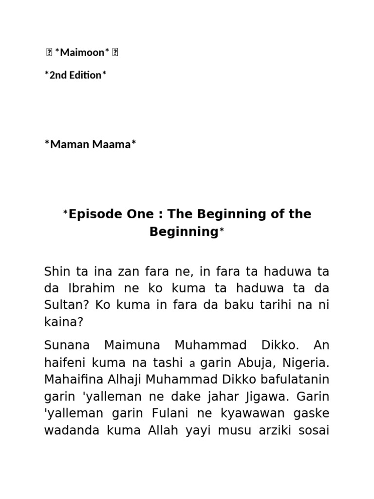 Maimoon 2nd Edition - 095806 | PDF