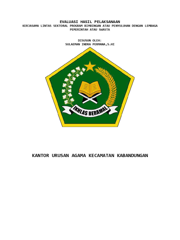 Evaluasi Kerjasama Lintas Sektoral | PDF