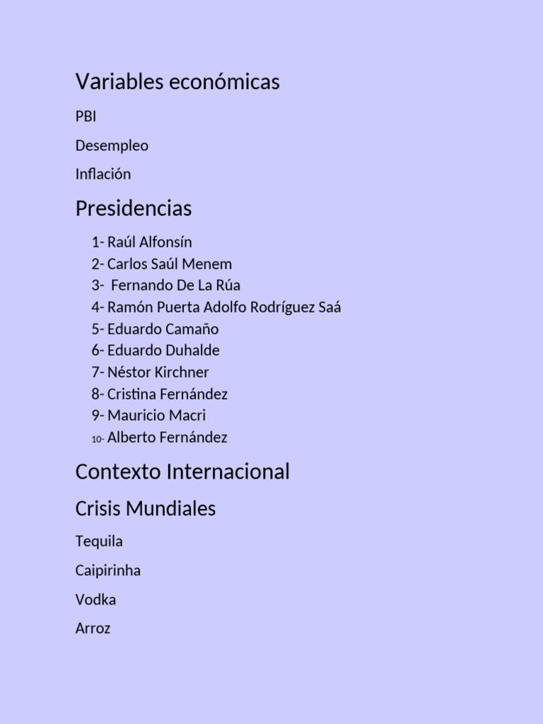 Variables Económicas | PDF