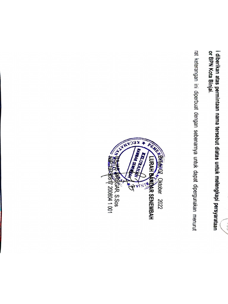 Tandatangan Lurah | PDF