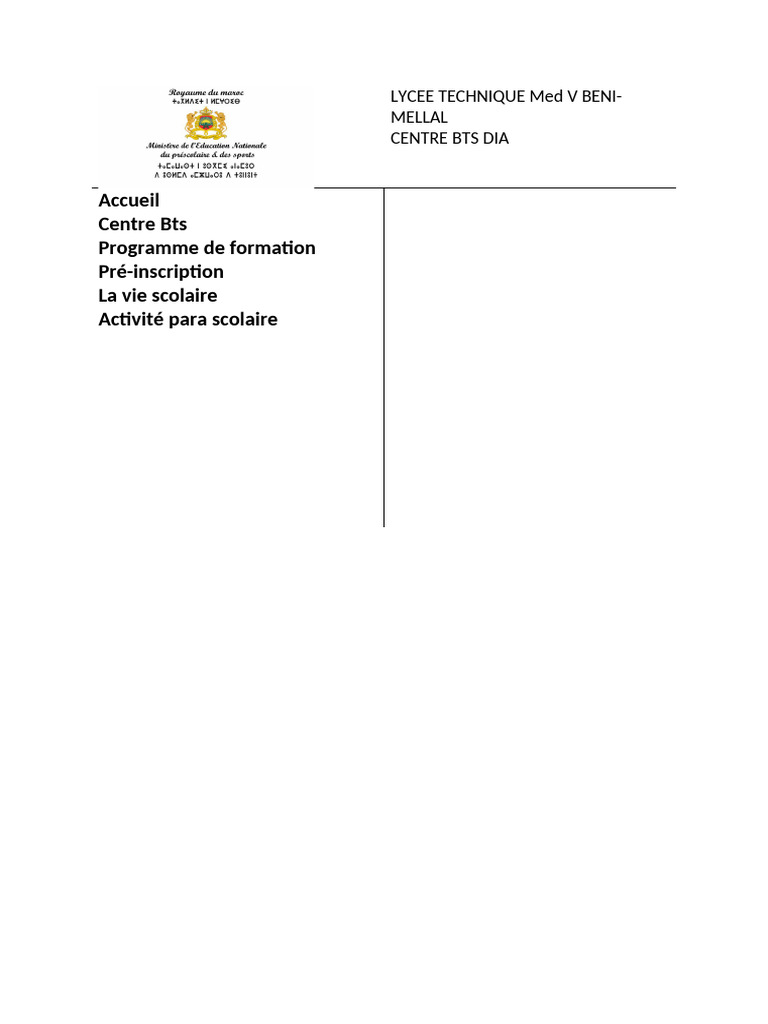 Devoir HTML et CSS au Lycée Med V | PDF | Html | Élément HTML