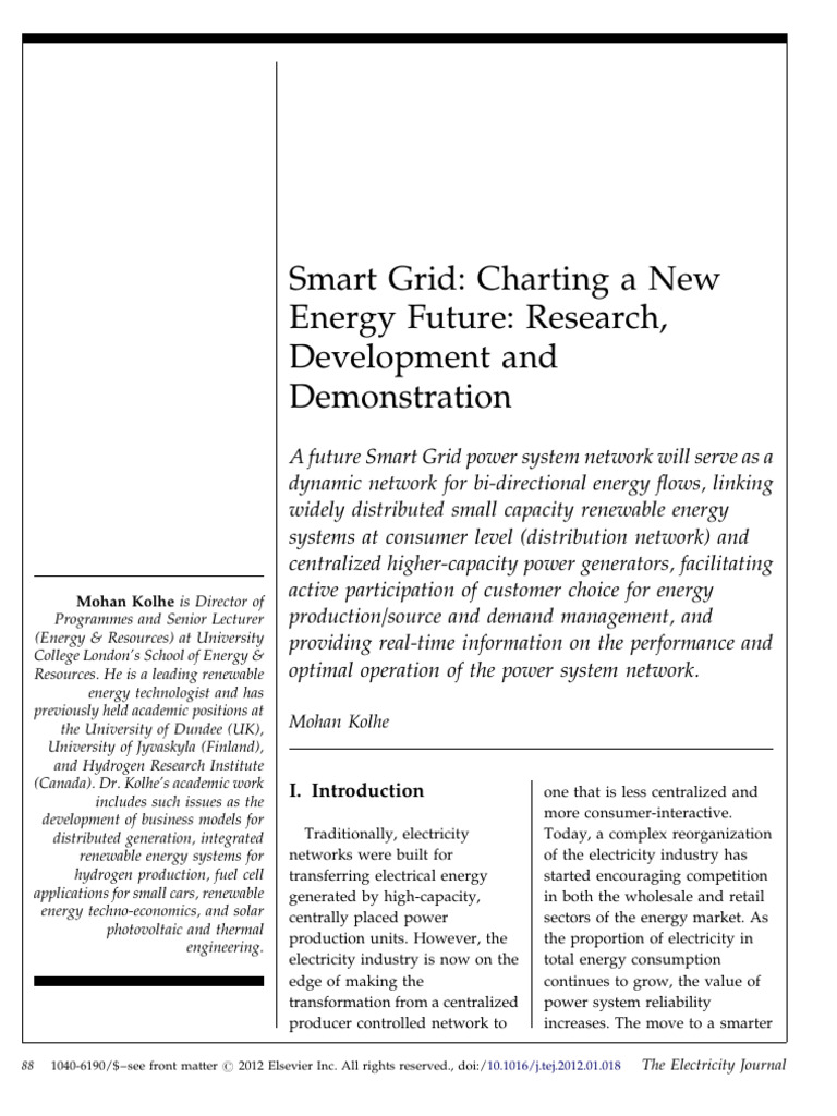 doi_10.1016_j.tej.2012.01 | PDF | Smart Grid | Distributed Generation