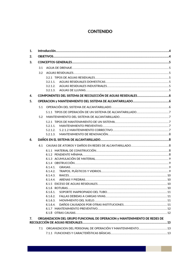 Manual de operacion y mantenimiento de alcantarillado y pluvial | PDF | Alcantarillado | Aguas ...