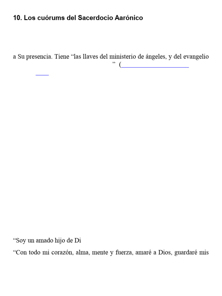 sacerdocio aaronico | PDF | Sacerdote | Organización de la iglesia