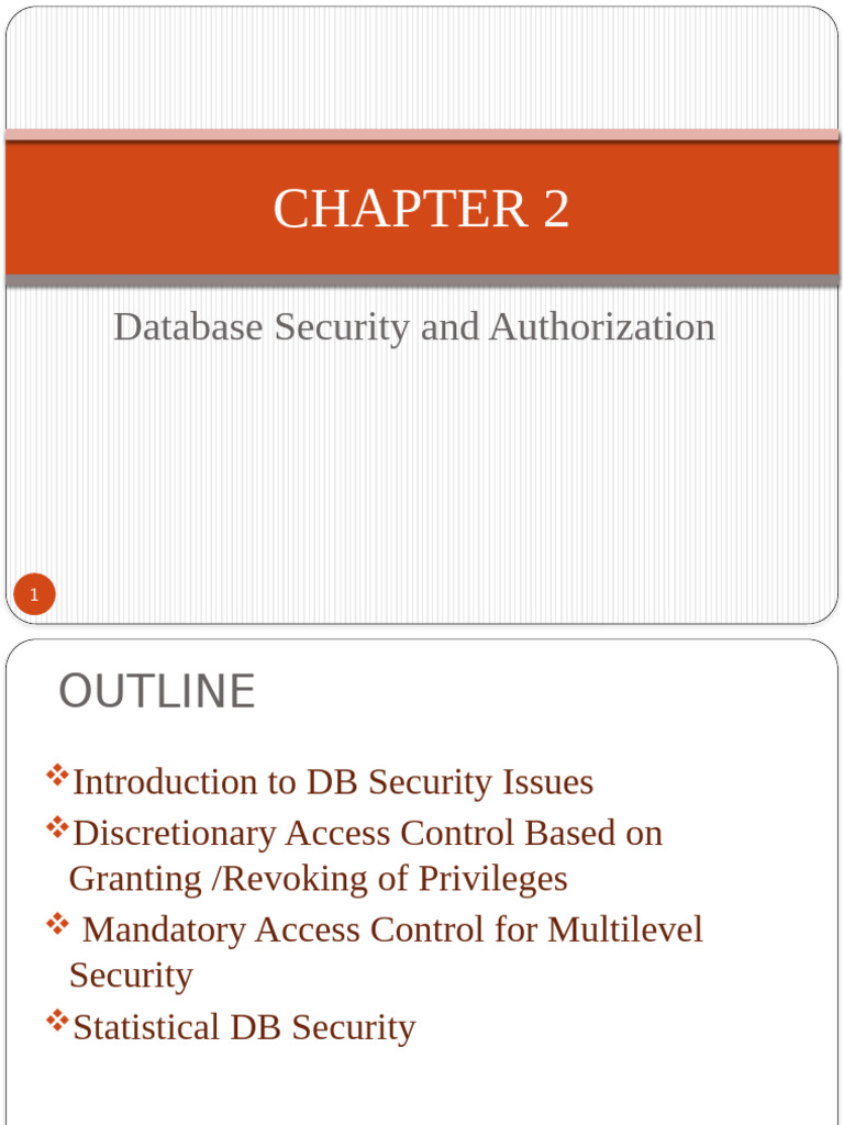 CHAPTER 2 | PDF | Databases | Security
