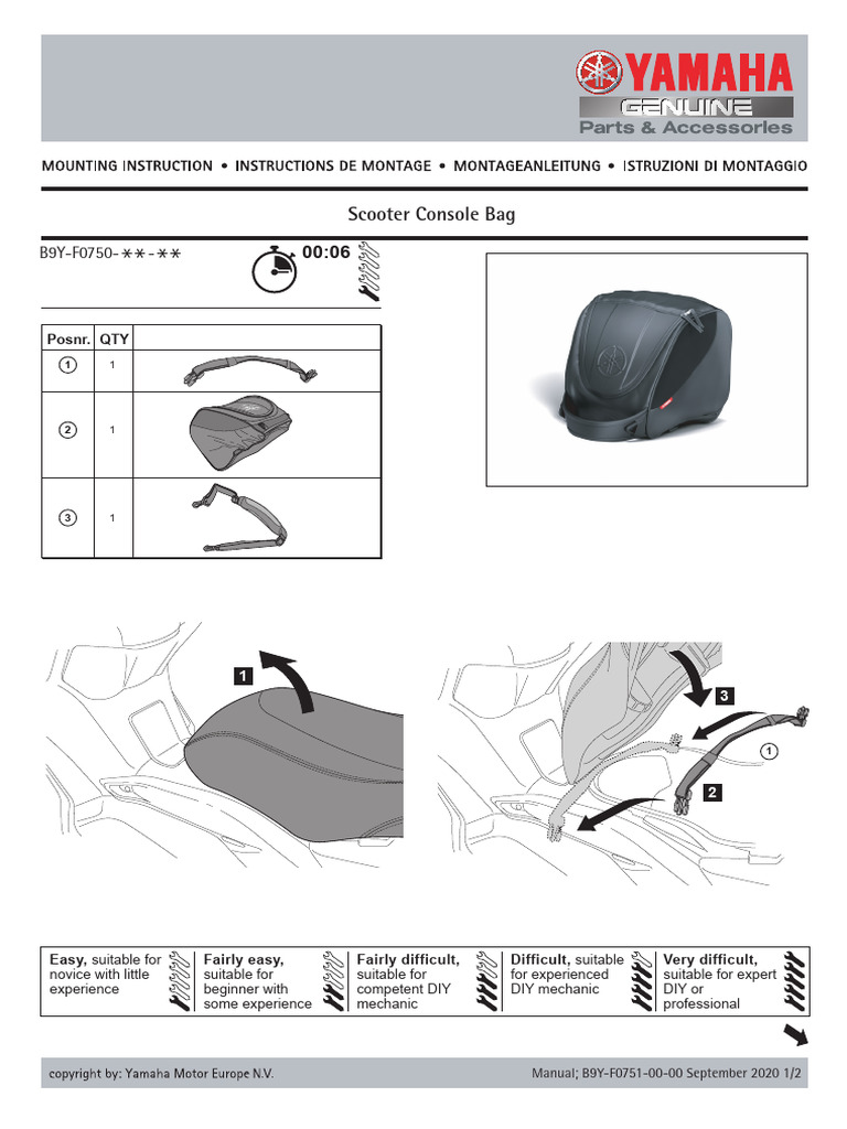 Scooter Console Bag | PDF
