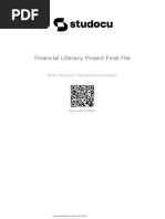 Financial Literacy Project Final File | PDF | Research Design ...