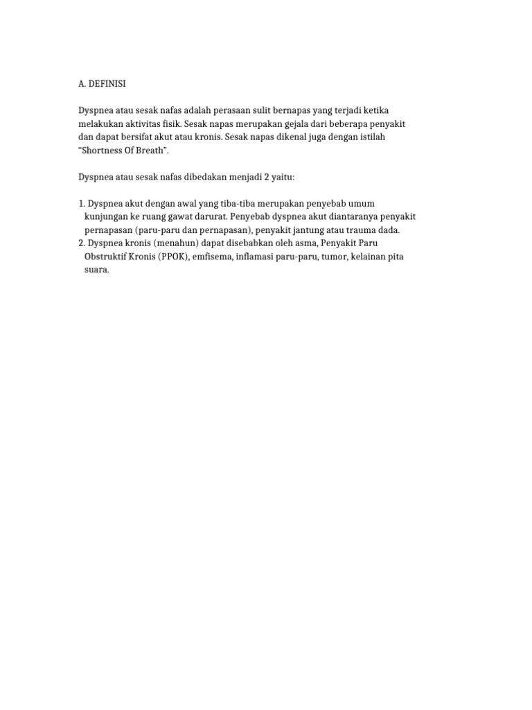 ASKEP Dyspnea | PDF