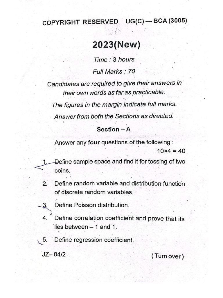 BCA Sem-3 2023 | PDF