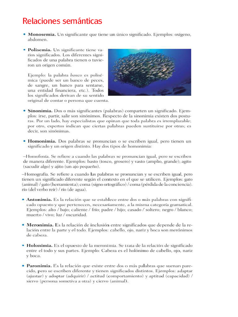 Relaciones Semánticas | PDF