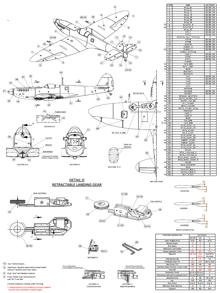 Eclipson Spitfire Printing Parameters | PDF