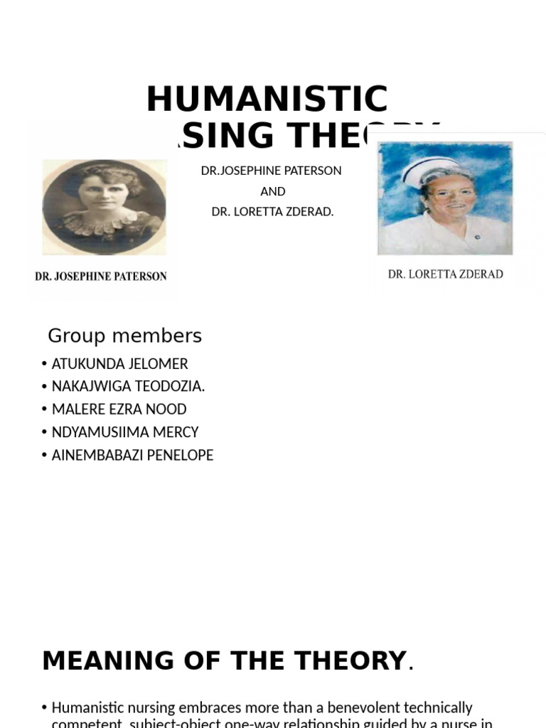 HUMANISTIC NURSING THEORY | PDF | Nursing | Palliative Care