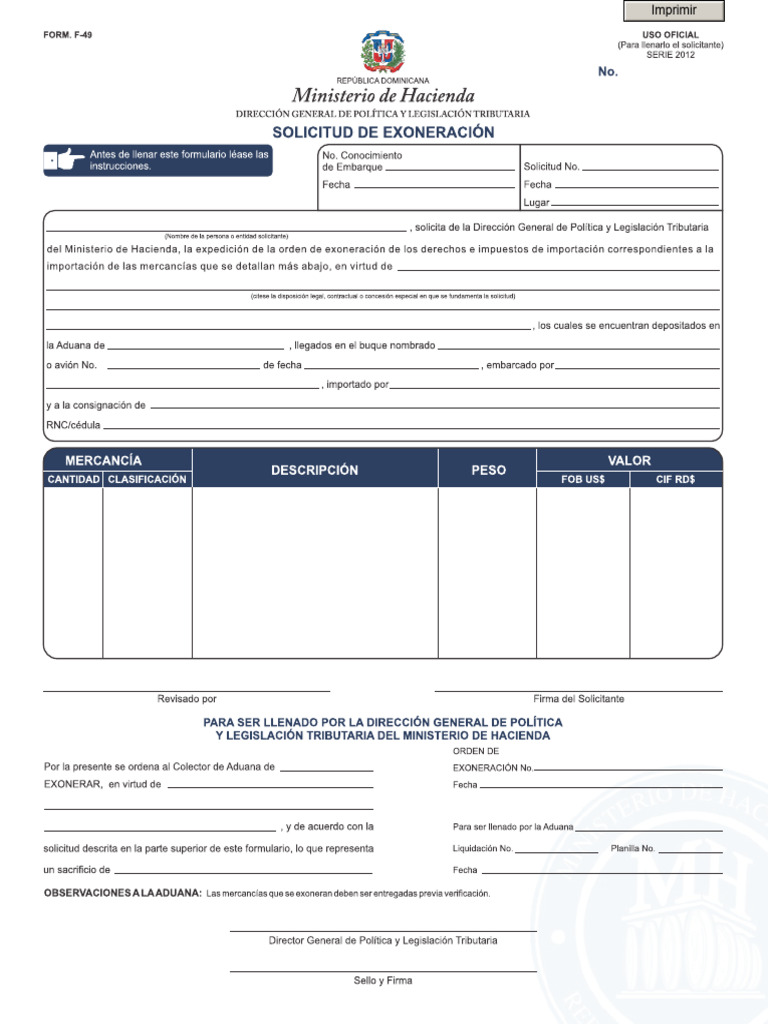 Form f49 Oficial | PDF