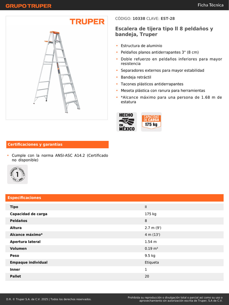 Ficha Tecnica Escalera | PDF