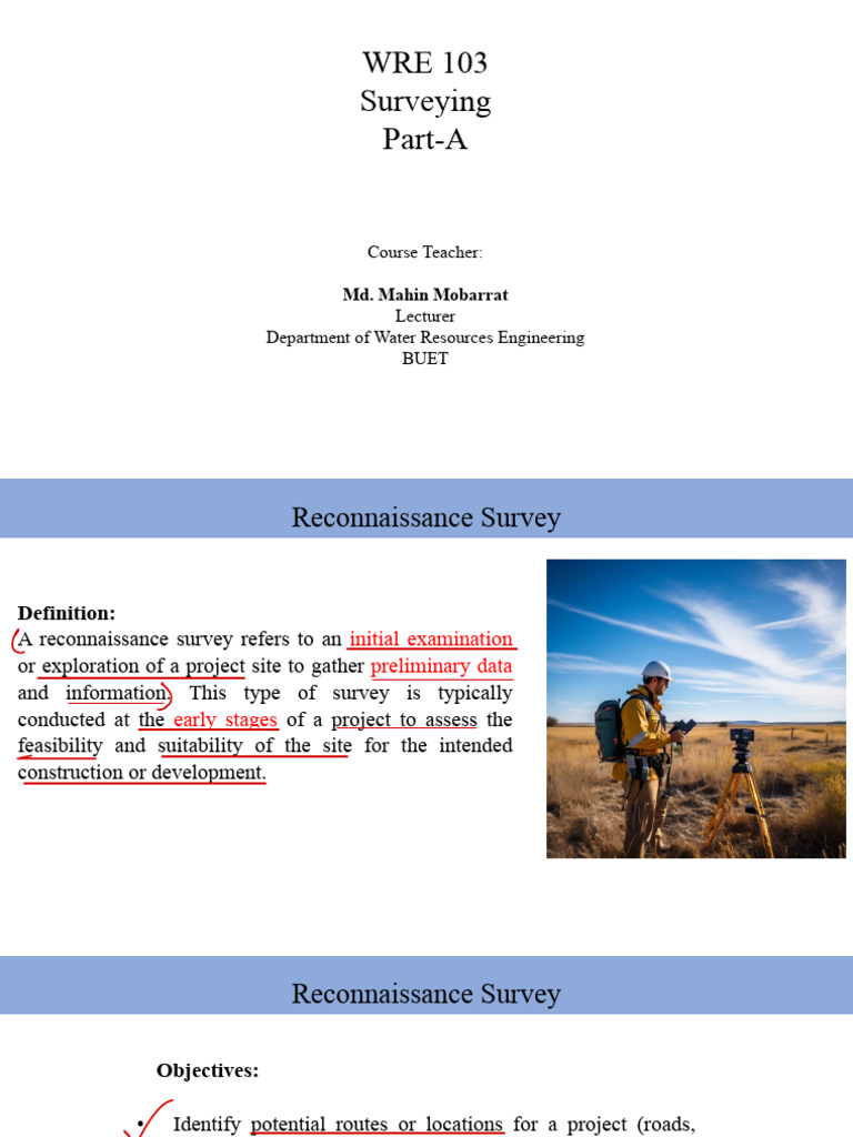 Reconnaissance Survey | PDF | Reconnaissance | Surveying