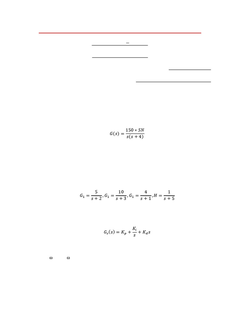 Mechatronics PID Control Assignment | PDF