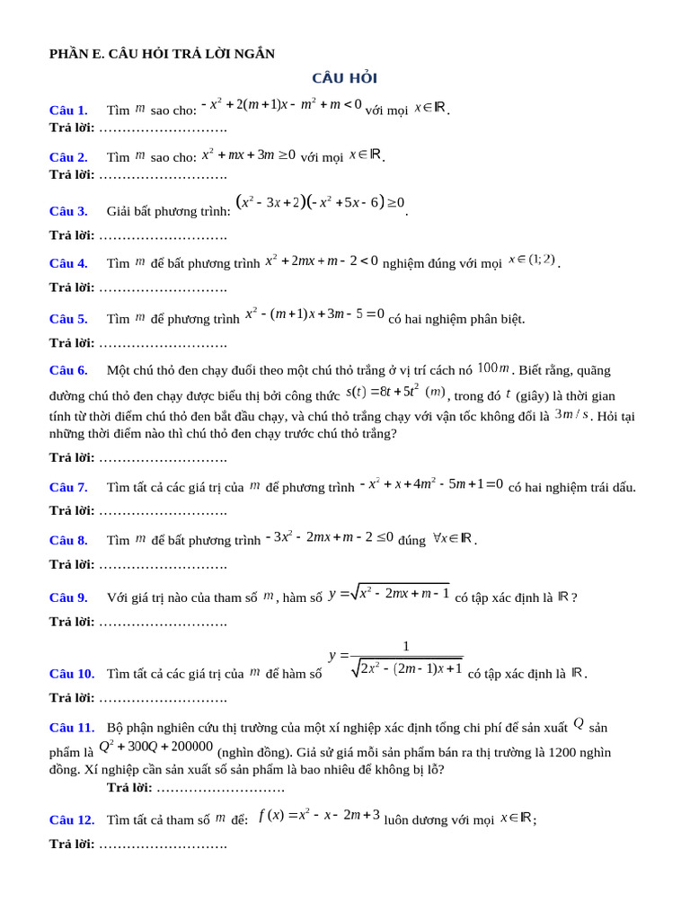 Bài 17. Dau Cua Tam Thuc Bac Hai Traloingan (1) | PDF
