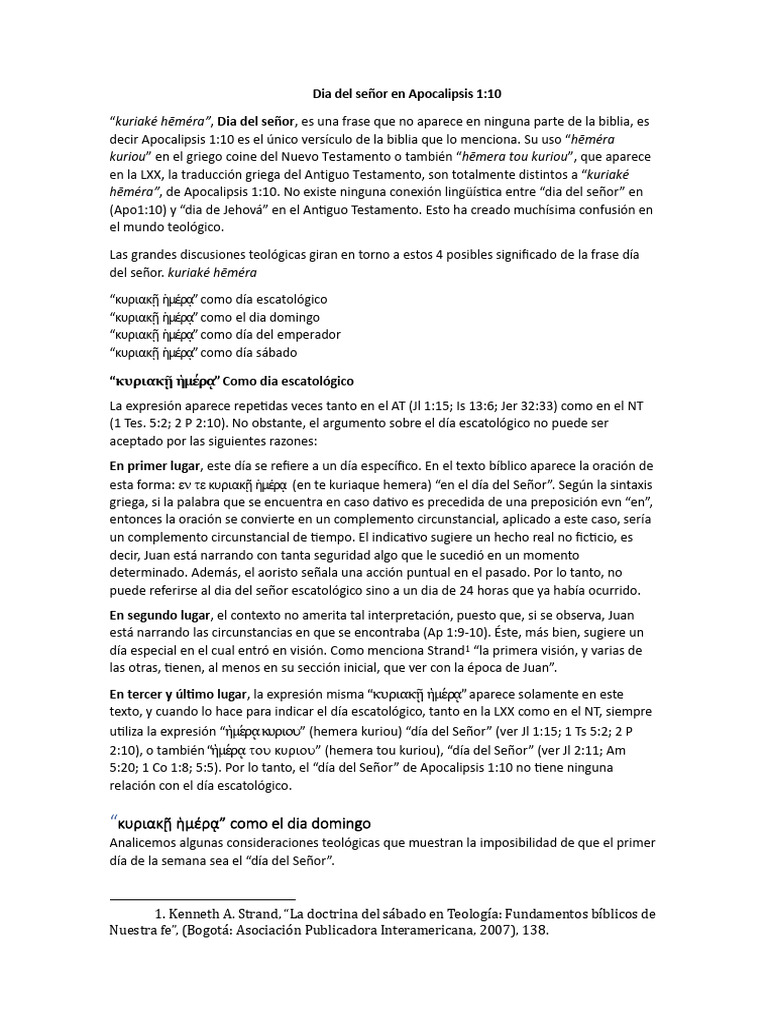 Kuriaké Hēméra | PDF | Juan el apóstol | Jesús