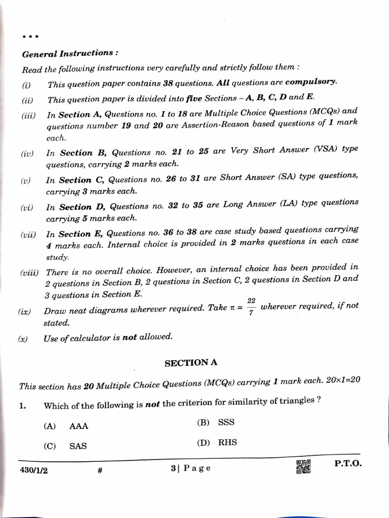 Grade 10 Math Set-2 (Basic) | PDF | Circle | Elementary Mathematics