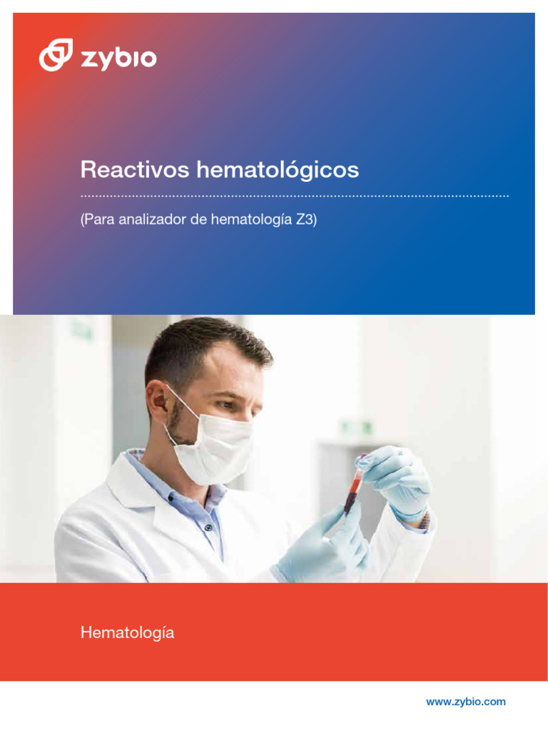 【Zybio】Catálogo de Reactivos hematológicos para Z3 | PDF