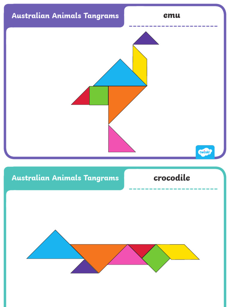 Australian Animal Tangrams Activity | PDF
