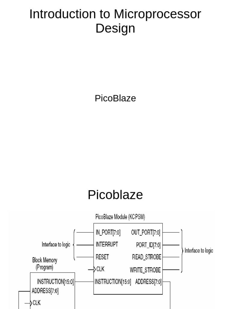 Microprocessor Design: PicoBlaze Overview | PDF