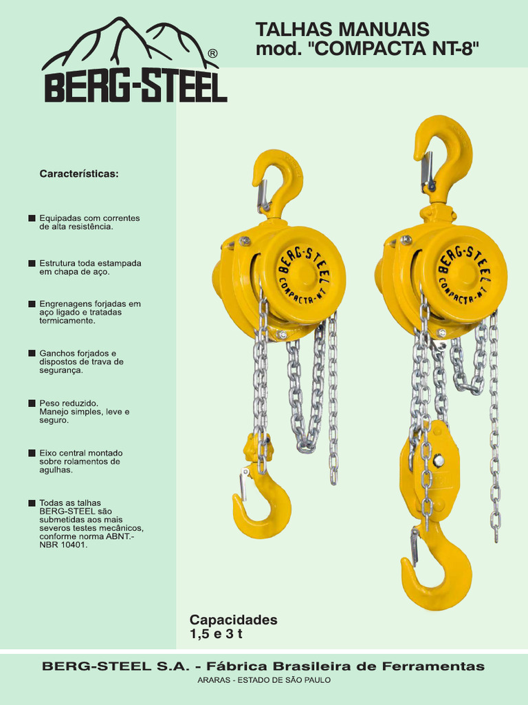 Catálogo - Talha Man Corr Compac NT-8 1 A 9T | PDF