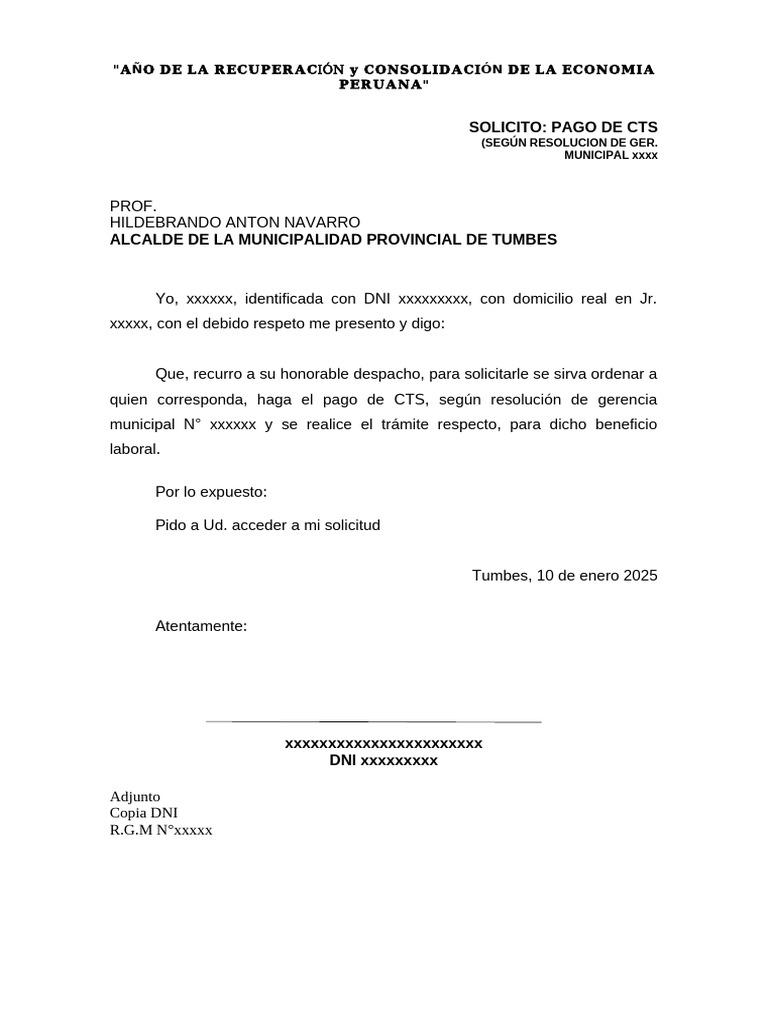 CTS 2025 - Modelo | PDF