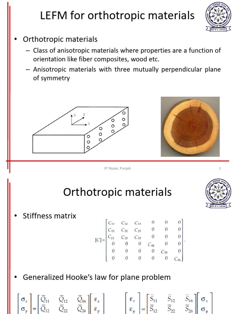Lecture 16 17 Orthotropic Materials | PDF