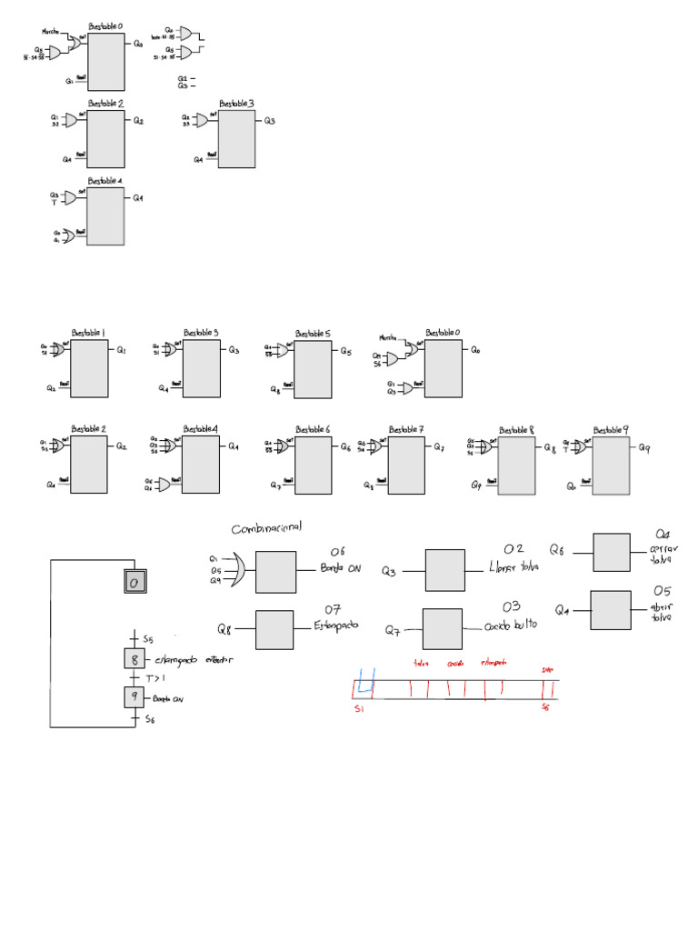 Configuración de Biestables y Reset | PDF